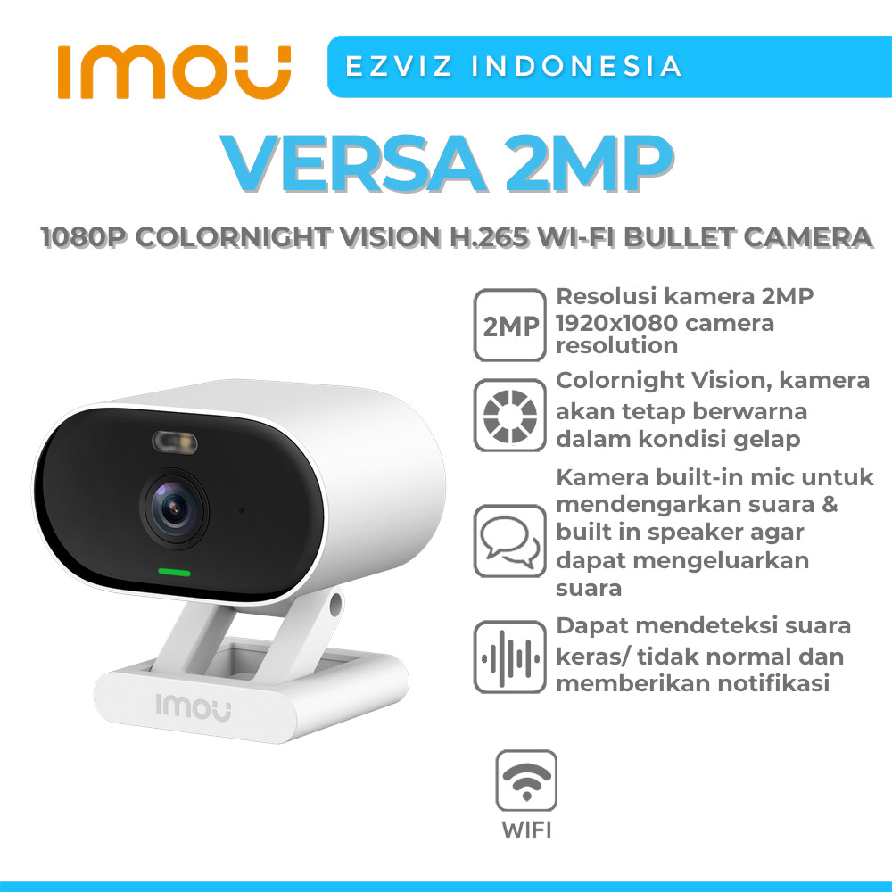 Jual IMOU IPC-C22FP-C VERSA 2MP 1080P COLORNIGHT H265 WIFI BULLET IP ...