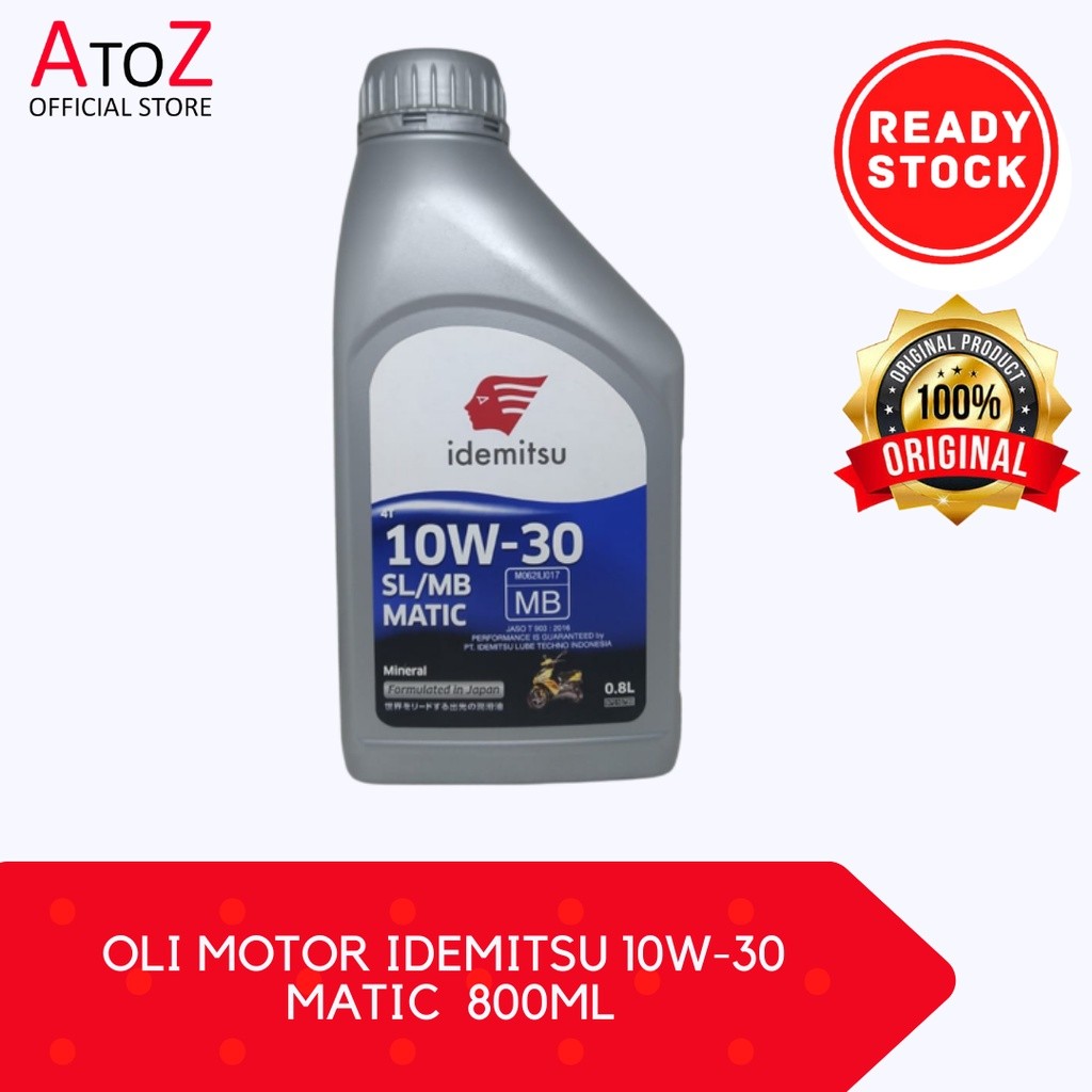 Jual OLI MOTOR IDEMITSU 10W-30 MATIC 800ML | Shopee Indonesia