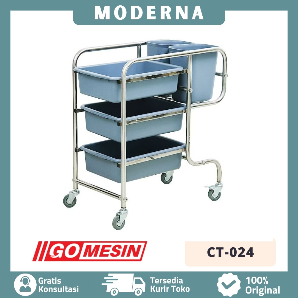 Jual Troli Gomesin CT-024 Trolley Piring Kotor | Shopee Indonesia