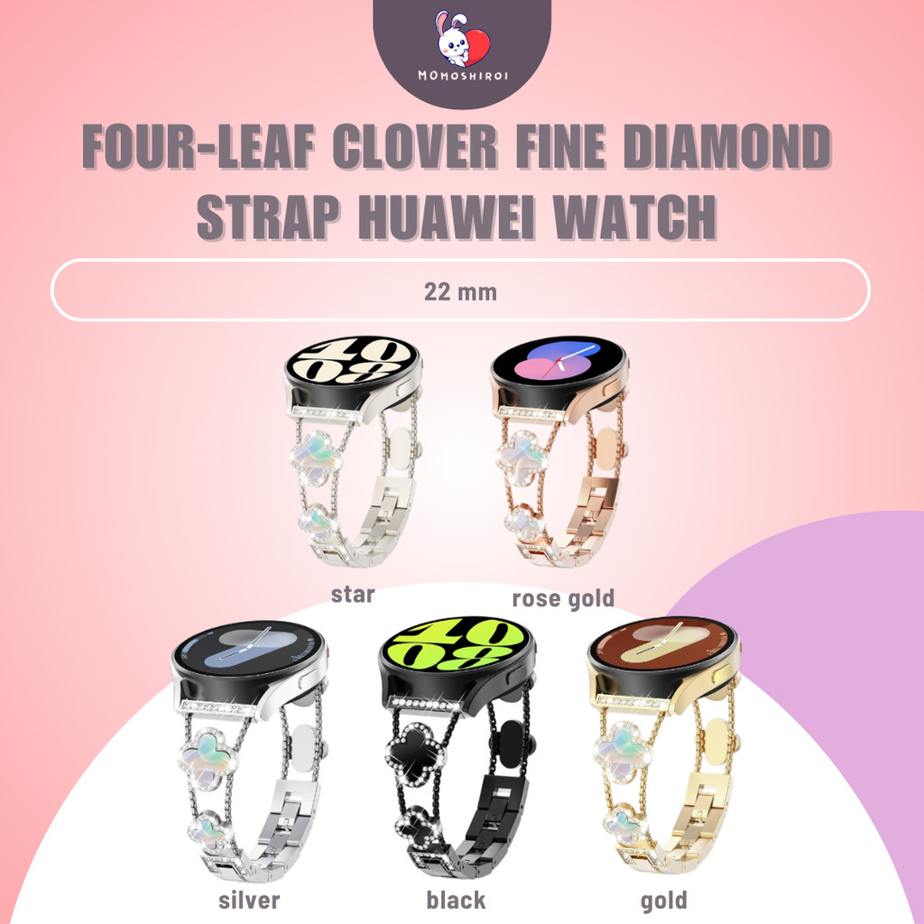 Jual Strap four-leaf Clover Fine Diamond Huawei Watch GT5 / GT4 / GT3 ...