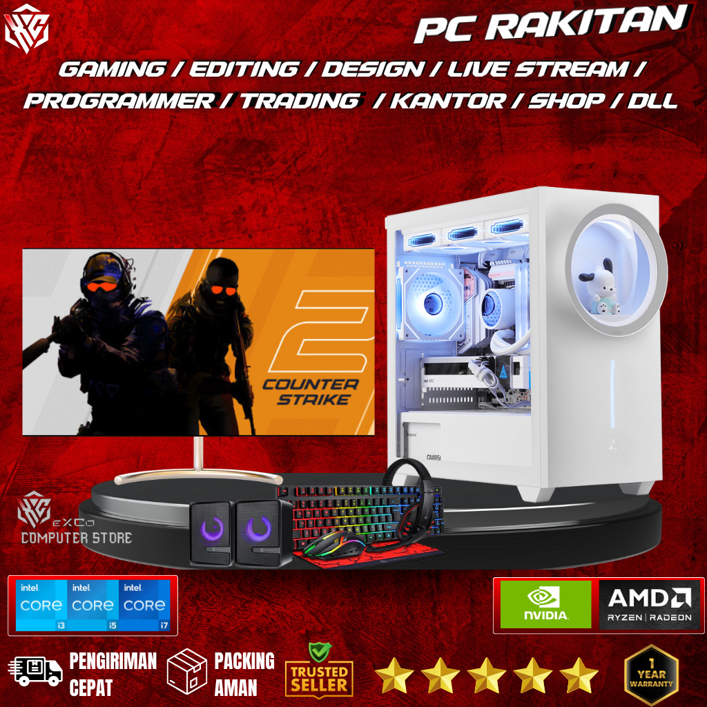 Jual PC GAMING CORE I7 10700F RAM 32GB VGA 8GB SSD 256GB HDD 1TB LED 22 MSI - PC RAKITAN ECS ...