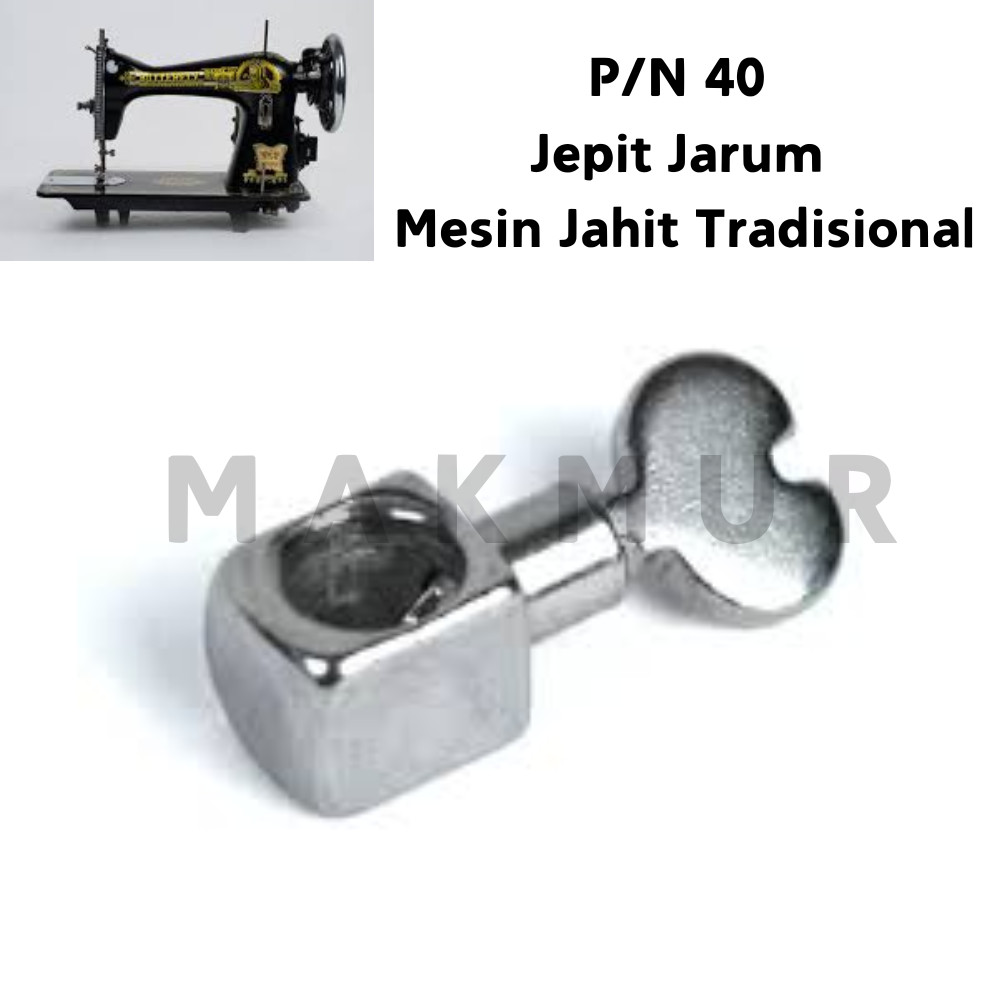 Jual P/N 40 Jepit Jarum Mesin Jahit Hitam Tradisional Butterfly/Singer ...
