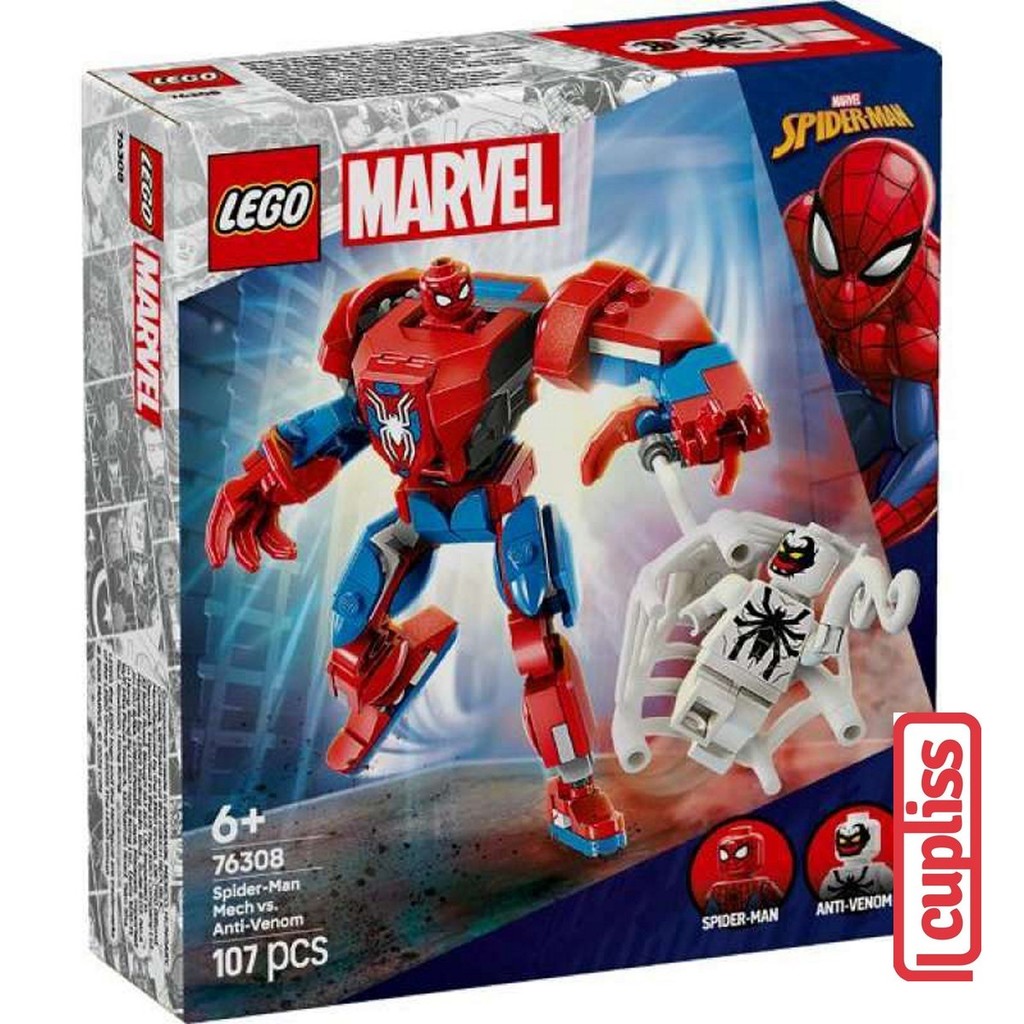Jual LEGO Original Superheroes 76308 Spider Man Mech vs Anti Venom ...