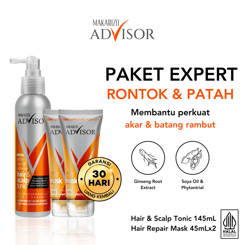 Jual PAKET EXPERT RAMBUT RONTOK & PATAH - Makarizo Advisor Hair & Scalp ...