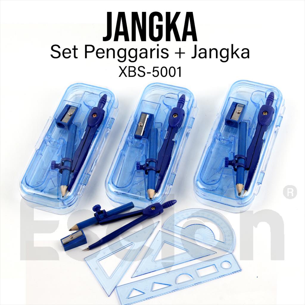 Jual Jangka+penggaris SET XBS-5001 / Jangka set 7 pcs | Shopee Indonesia