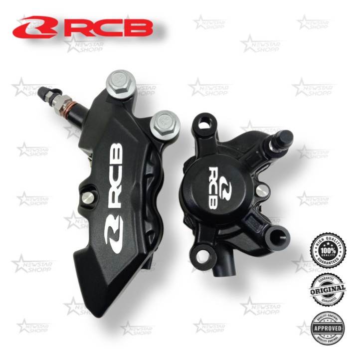 Jual Kaliper RCB Depan 4 Piston/4p R1 + Belakang 2 Piston/2p R55 Universal - Hitam | Shopee ...
