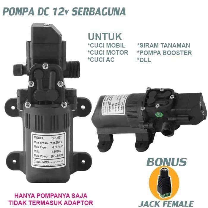 Jual Pompa Air DC 12 Volt Penguat Tekanan Air High Pressure Mini OM27 ...