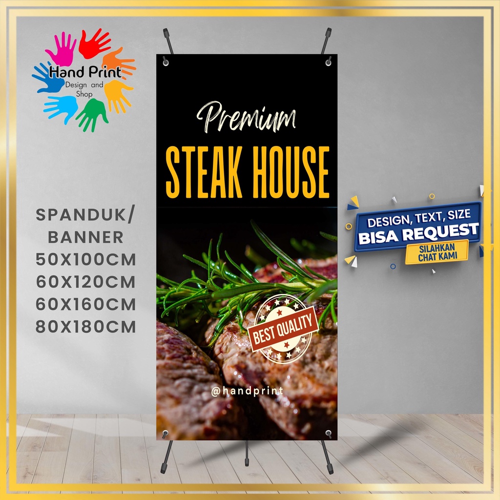 Jual SPANDUK / BANNER BBQ barbeque Steak House Sapi Hitam Elegan B3 ...