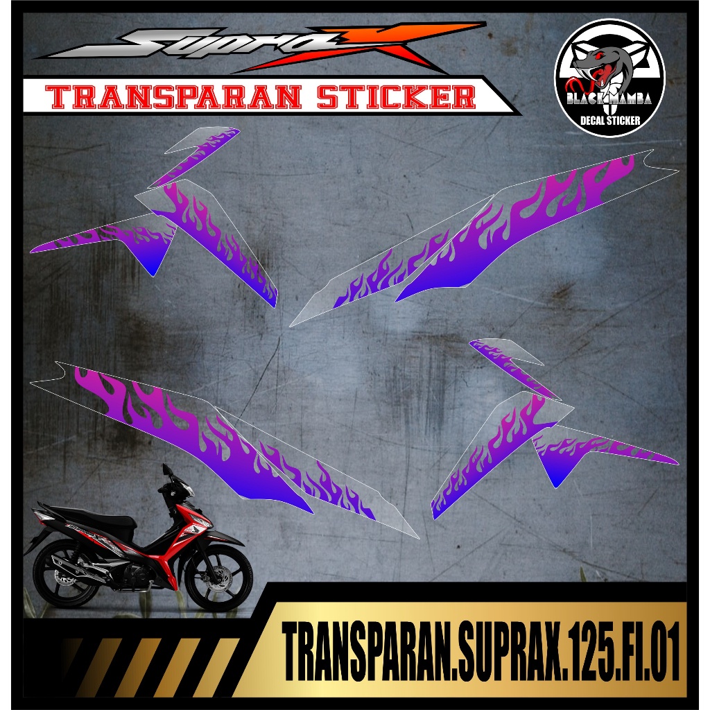 Jual STRIPING TRANSPARAN SUPRA X 125 FI VARIASI TRANSPARAN SUPRA X 125 ...