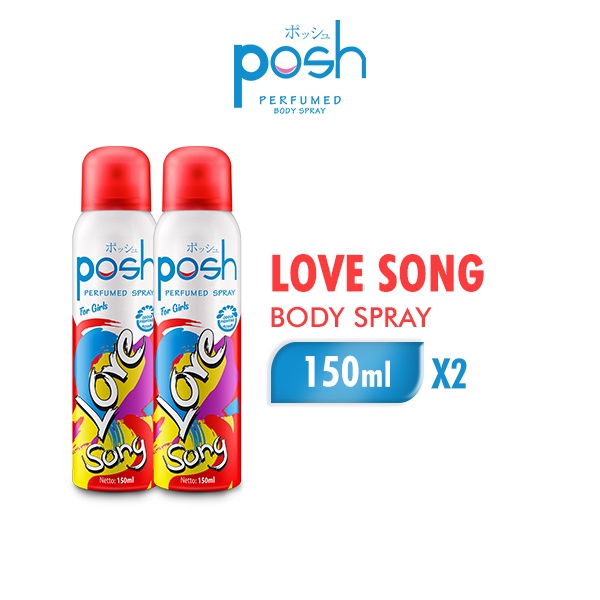 Jual Posh Spray Cologne Love Song Botol 150 ml x2 | Shopee Indonesia