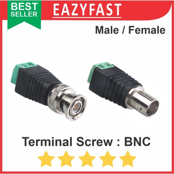 Jual Konektor Jack BNC Male Female Terminal Screw CCTV Connector Baut Skrup | Shopee Indonesia