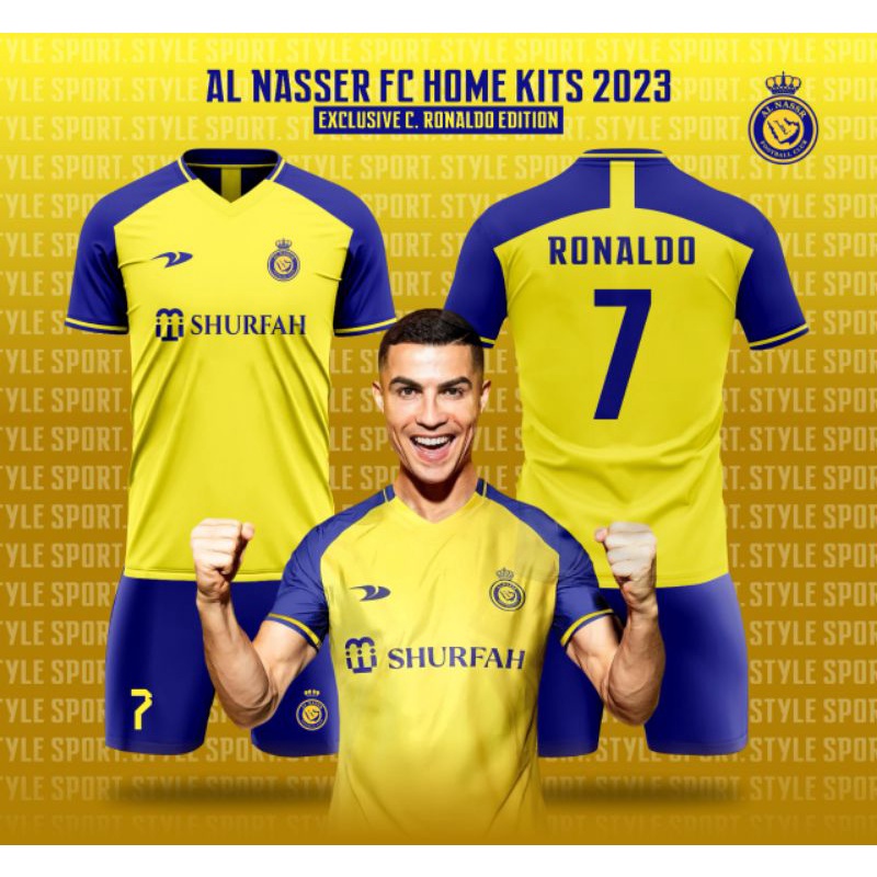 Jual Jersey Dewasa Al Nassr Fc Home Baju Jersey Ronaldo Terbaru 2023