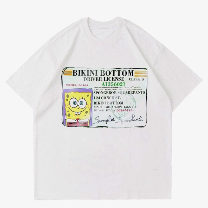 Jual KAOS SPONGEBOB SQUAREPANTS - DRIVER LICENSE | T-SHIRT MOVIES ...