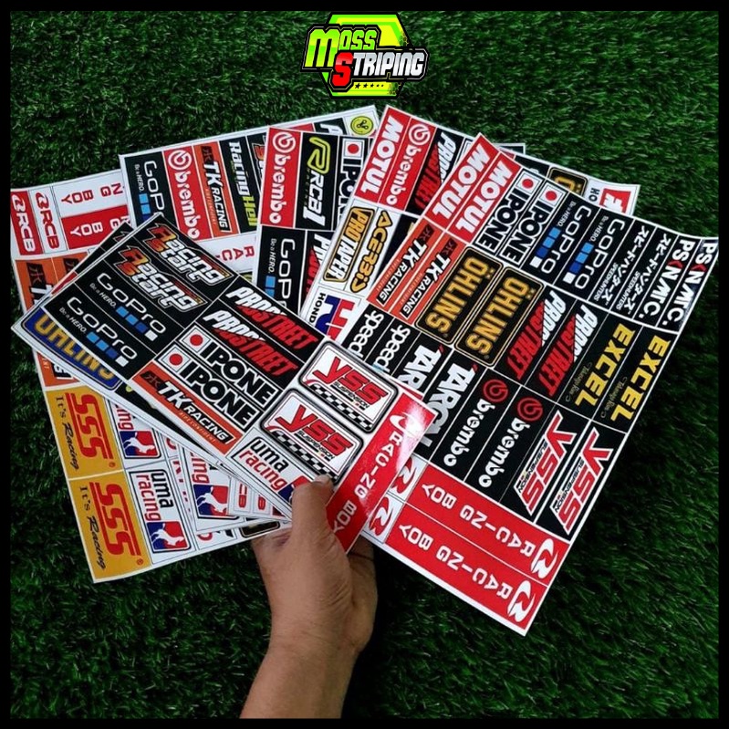 Jual Sticker Vinyl Racing pack Stiker Sponsor Motor Kecil-kecil ...