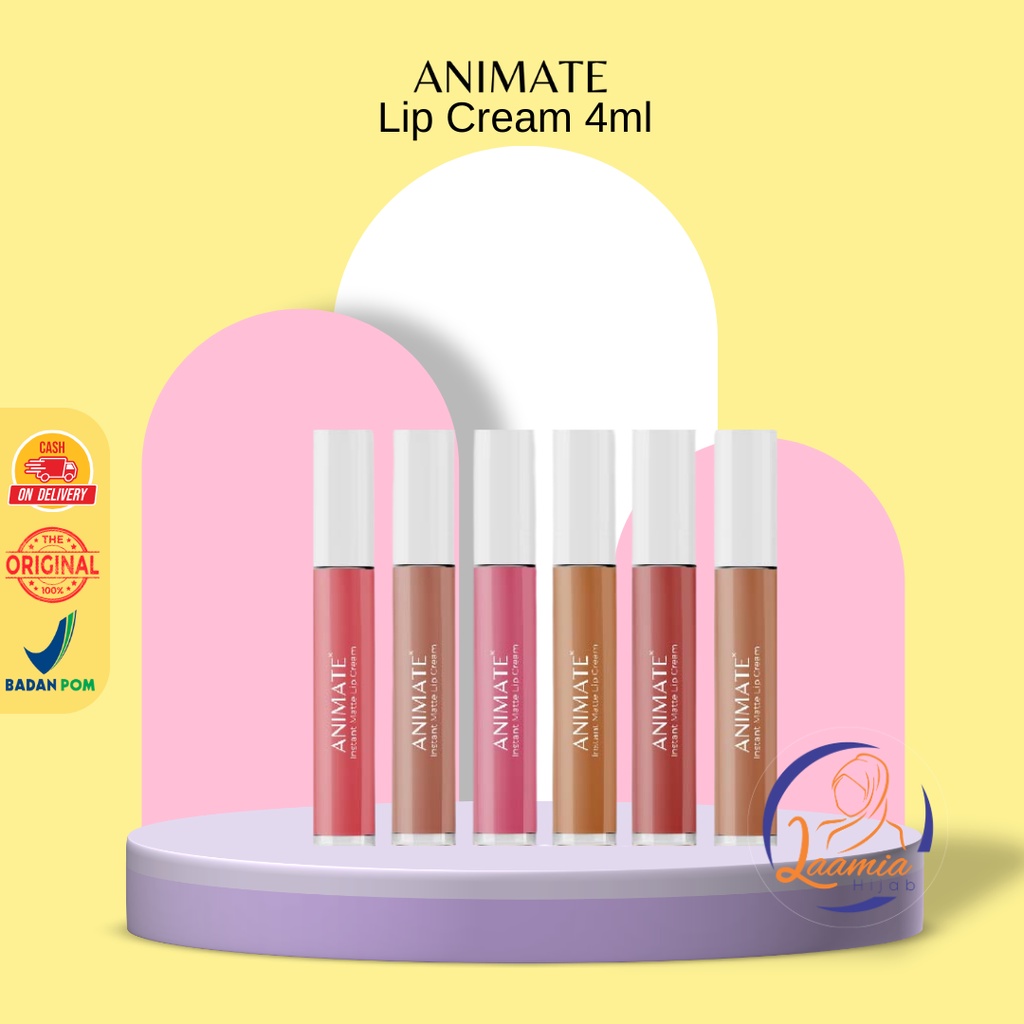 Jual Laamiahijab Animate Lip Cream 4ml -instant matte lipcream | Shopee ...