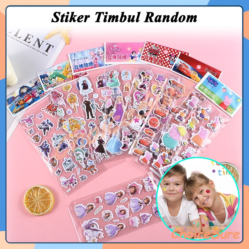 Jual Stiker Timbul Random / Stiker Anak 3D / Random Emboss Timbul Anak ...