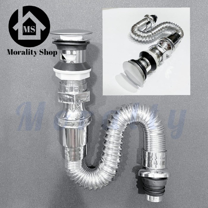 Jual AFur Tekan + Sifon Tarik Washtafel Basin Waste Avur Siphon ...
