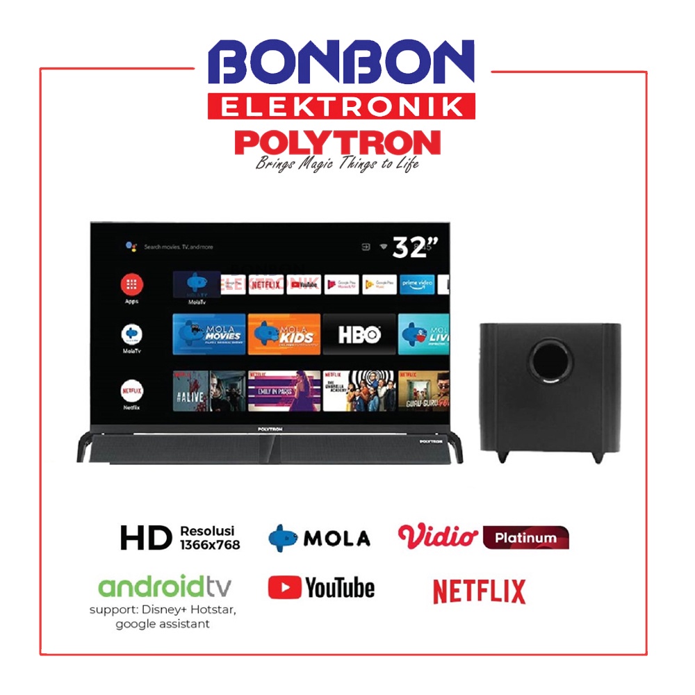 Jual Polytron LED Smart TV 32 inch PLD 32BAG5959 Android Netflix ...