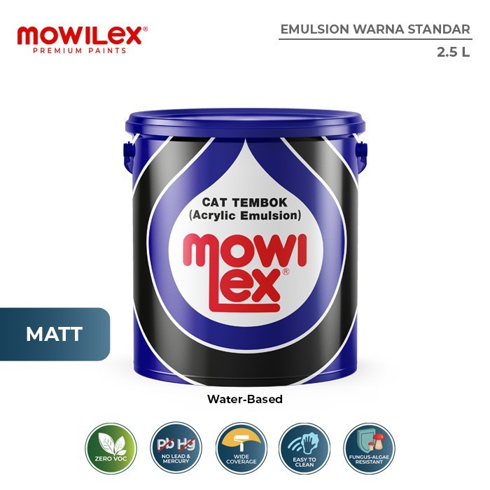 Jual CAT MOWILEX E100 PUTIH INTERIOR 2,5liter (GALON) | Shopee Indonesia