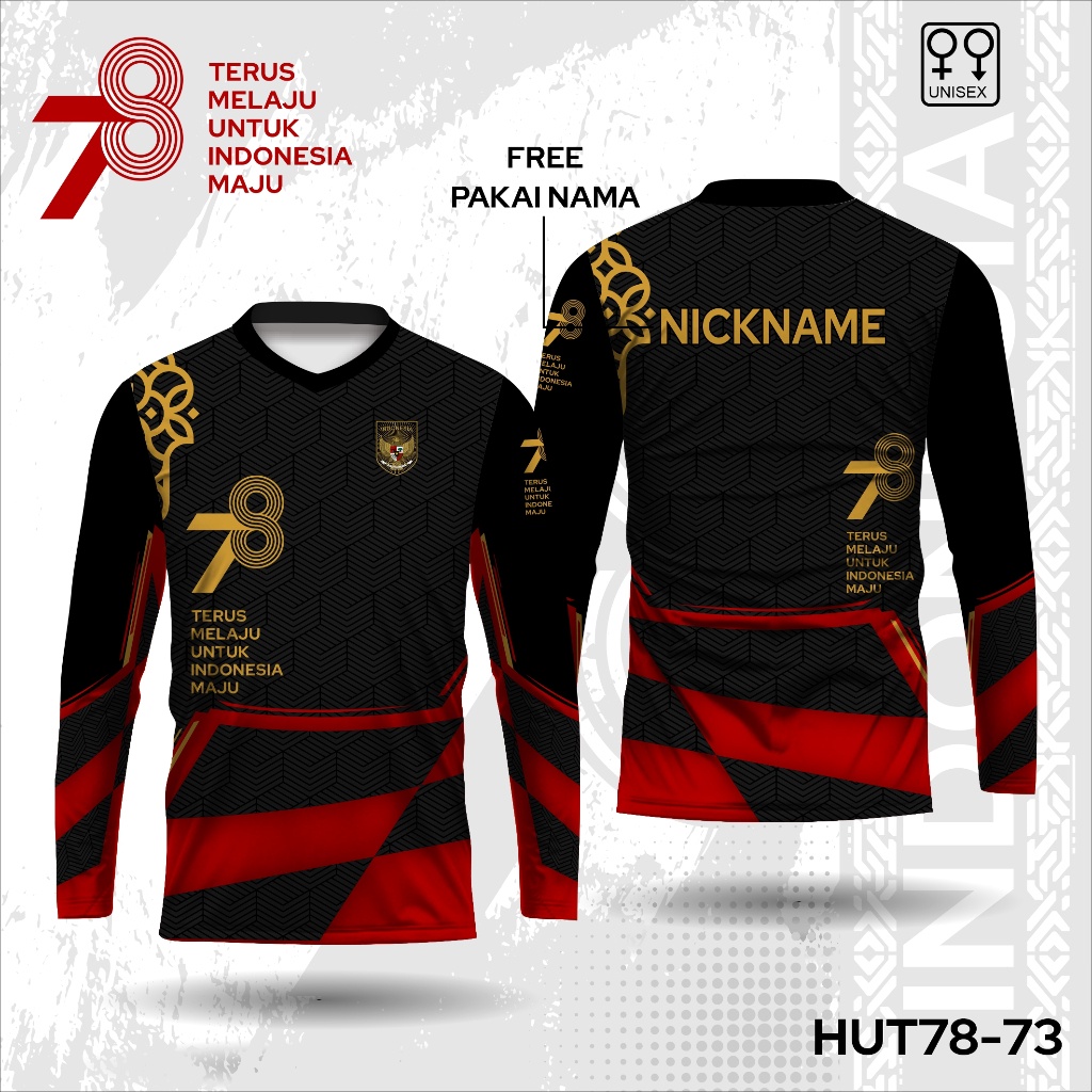 Jual Jersey hut kemerdekaan ri ke 78 baju 17an kaos dirgahayu indonesia 2023 lengan panjang Best ...