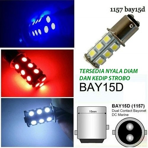 Jual LAMPU LED BAYONET 1157 2 KAKI LAMPU LED REM SMD 5050 18 MATA TITIK ...