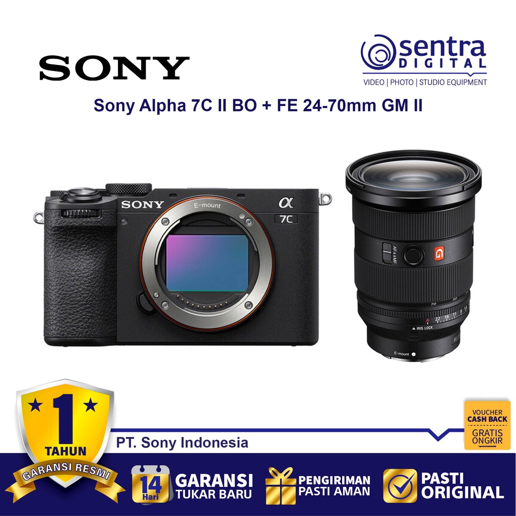 Jual Sony Alpha A7C II Body Only Black Bundling Pwp with FE 24-70mm GM ...