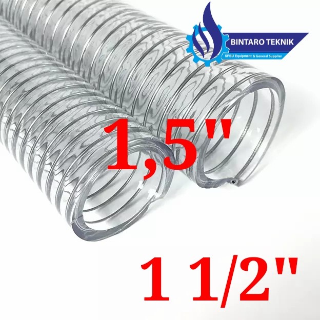 Jual Spring Hose PVC Steel Wire Hose 1-1/2" 1 1 per 2 Inch | Shopee ...