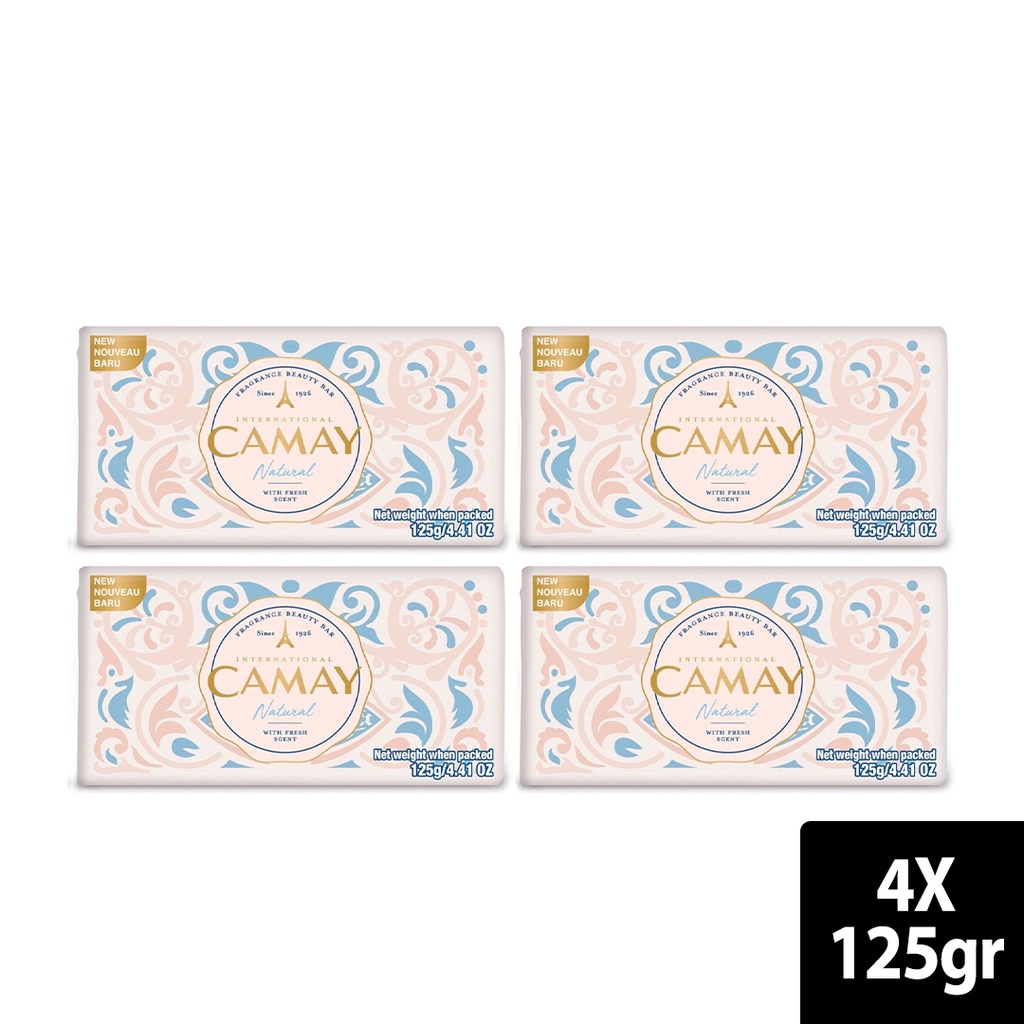 Jual Camay Soap Bar Natural 125gr - Multipack (4 x 125gr) - Sabun Mandi ...