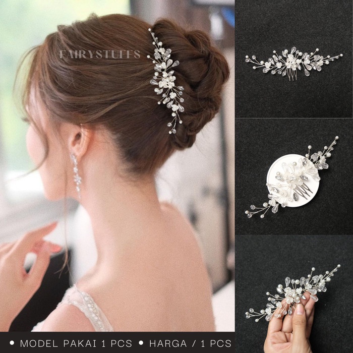 Jual Hairpiece Sirkam Sanggul Aksesori Hiasan Rambut Wanita Model Bunga ...