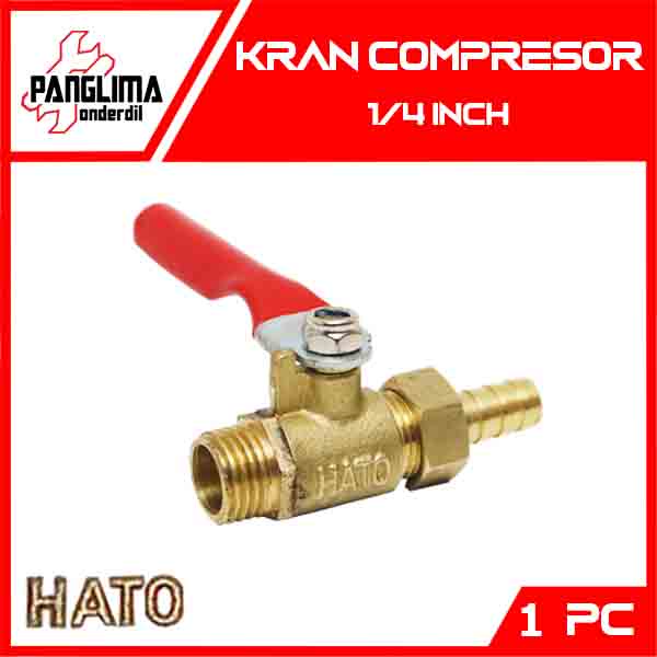 Jual Kran Compresor 1/4 Kuningan Gas Angin Ball Valve Keran Kompresor 1 ...