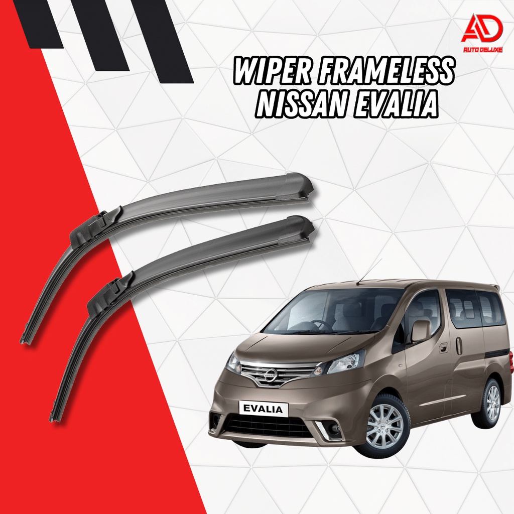 Jual 1 Set Wiper Mobil Frameless Nissan Evalia Sepasang Kiri Kanan