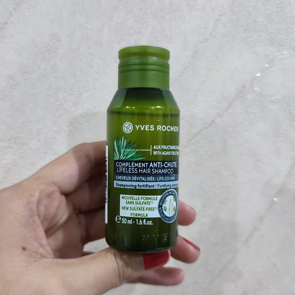 Jual Yves Rocher Lifeless Hair Shampoo Fortifying Shampoo 50ml | Shopee ...