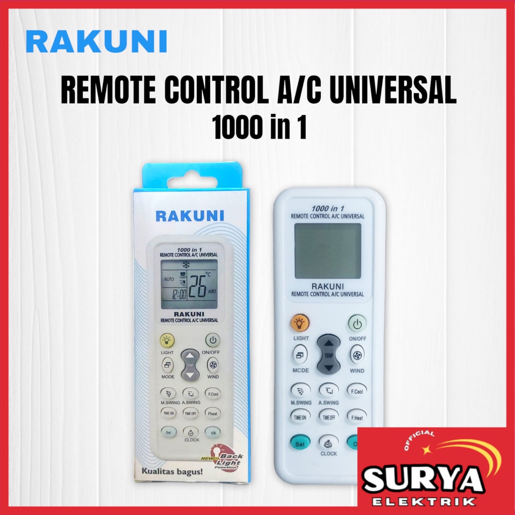 Jual Remote AC 1000 in 1 Chunghop / AKKO / RAKUNI Universal | Shopee Indonesia