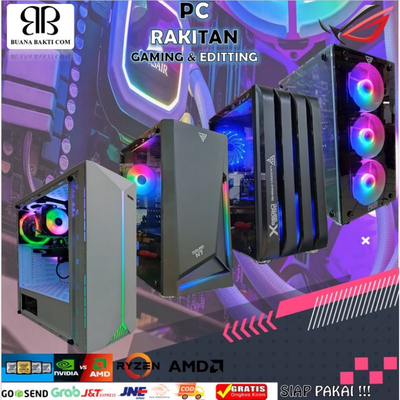 Jual PC GAMING CORE I5 10400F GEN 10| RAM 16GB| HDD1TB| VGA 4GB 256BIT DDR5 | Shopee Indonesia