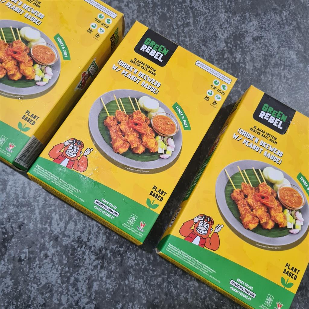 Jual Green Rebel Chicken Skewers Peanut Sauce Sate Ayam Nabati 255g ...
