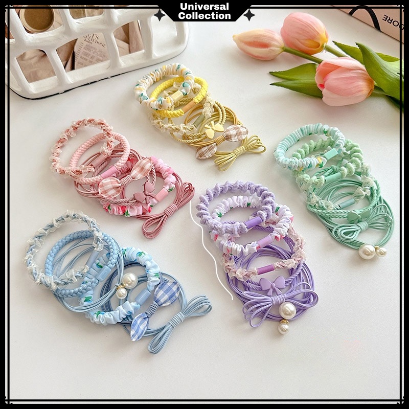 Jual 6PCS / SET IKAT RAMBUT FASHION KOREA / KUNCIRAN SCRUNCHIE RAMBUT ...