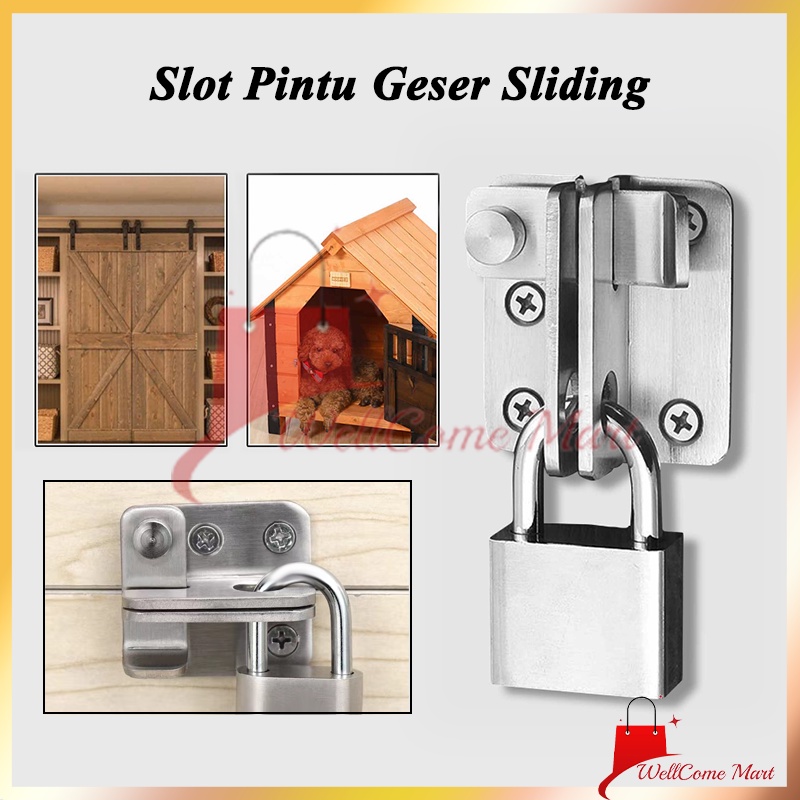 Jual Slot Pintu Geser Sliding / Kunci Geser Pintu / Cantolan Grendel ...