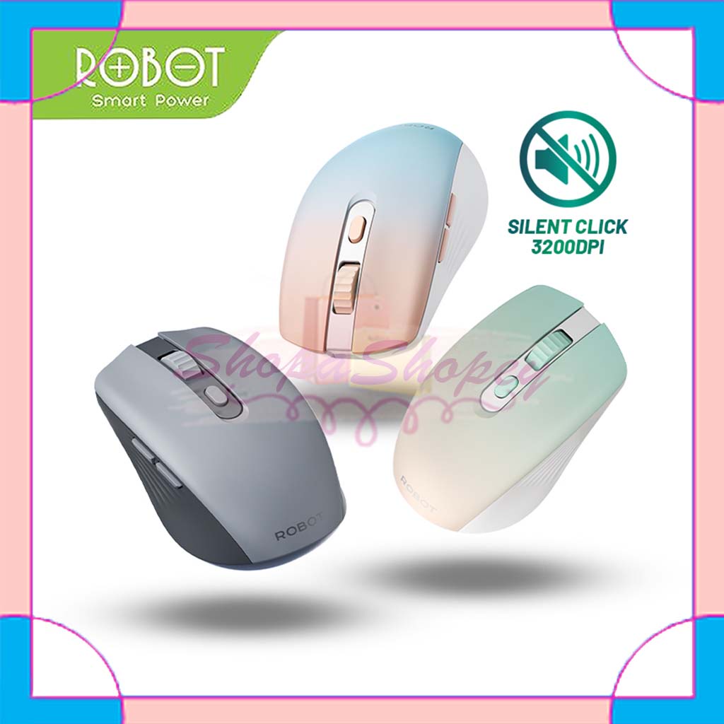 Jual ROBOT M370 Mouse Wireless Silent 2.4GHz Optical 3200DPI for PC ...