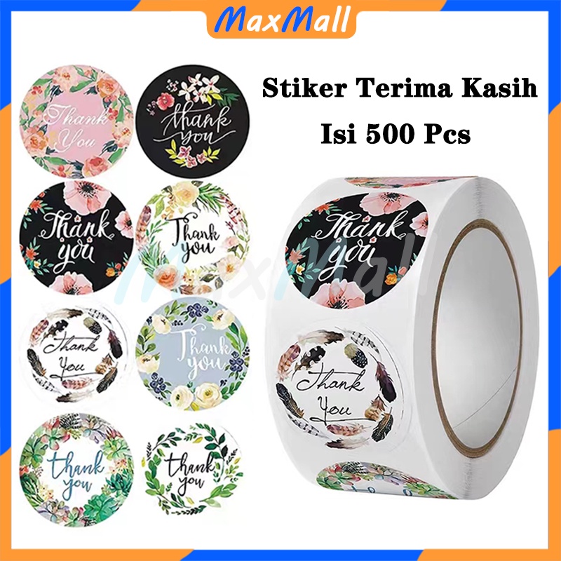 Jual Self Adhesive Seal Label Roll Sticker Thank You Stiker Terima ...