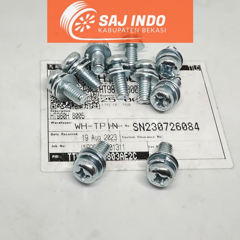 Jual 26 BAUT 10 OBENG M6x12 m6x15 RING DOBEL RING PATEN BAUT BAJA ANTI ...