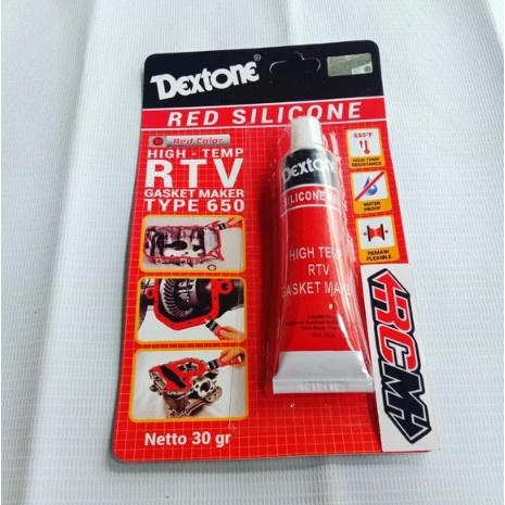 Jual LEM SILICONE PAKING PERPAK GASKET RED DEXTONE RED SILICONE USA 650 ...