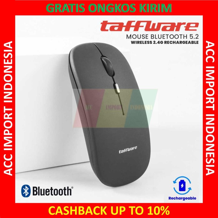 Jual Mouse Bluetooth Slim Rechargeable Tablet Ipad Silent Click Dual ...