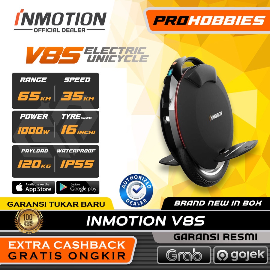 Jual Inmotion V8S New Electric Unicycle Smart Wheel OffRoad scooter V8 ...