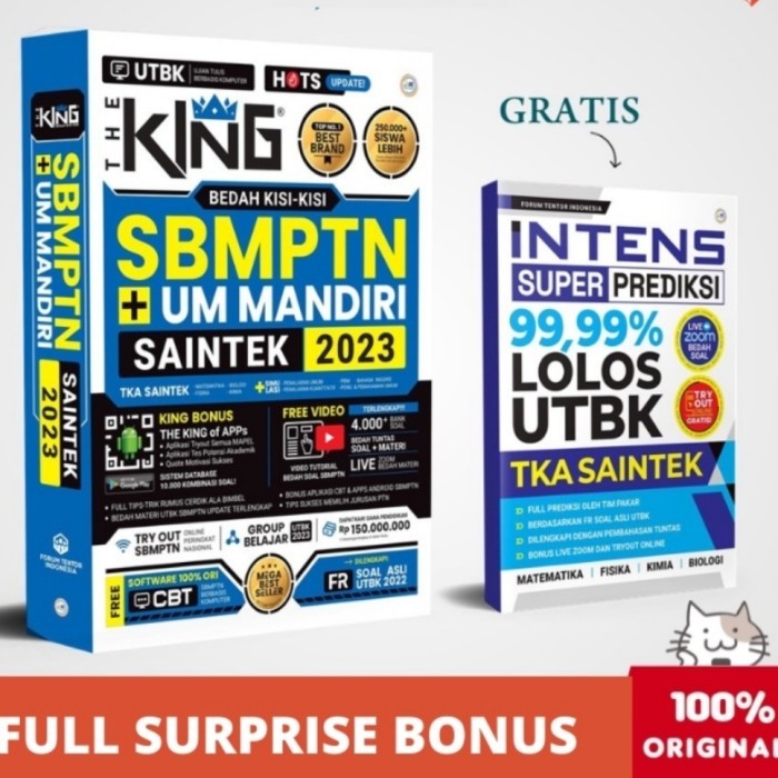 Jual BUKU THE KING SBMPTN + UM MANDIRI TPS SAINTEK 2022-2023 PLUS BONUS - SAINTEK+BONUS | Shopee ...