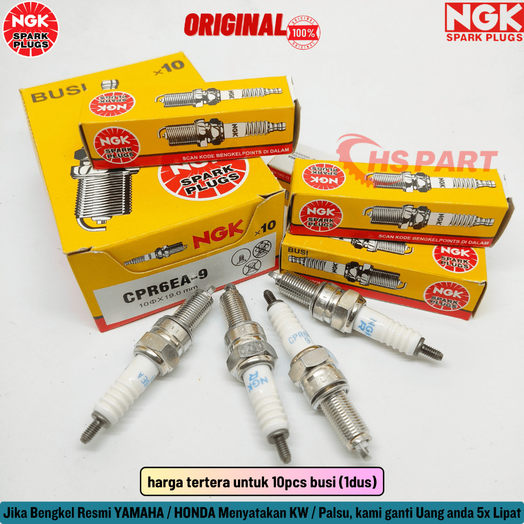Jual Busi NGK CPR6EA9 Original Karisma SupraX125 Blade Beat Fi Esp Street POP Scoopy Fi Vario ...