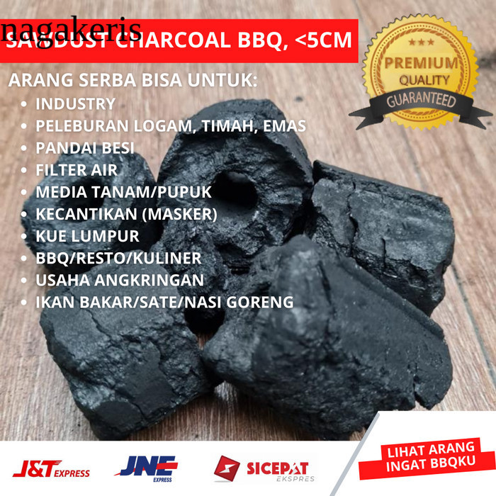 Jual 1 KG Arang Briket Sawdust Charcoal BBQ Serbuk Kayu Ekspor 5CM kebawah antik | Shopee Indonesia