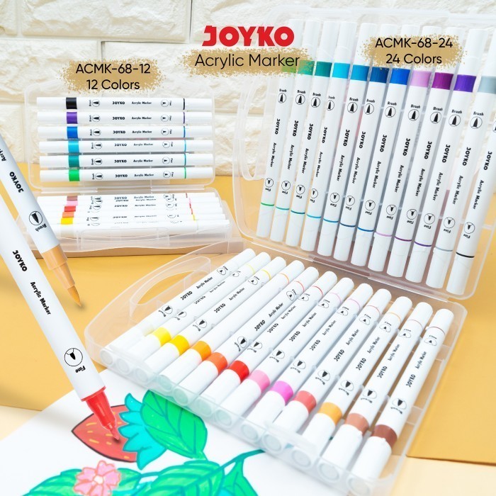 Jual Acrylic Marker ACMK-68 Spidol Akrilik Joyko | Shopee Indonesia