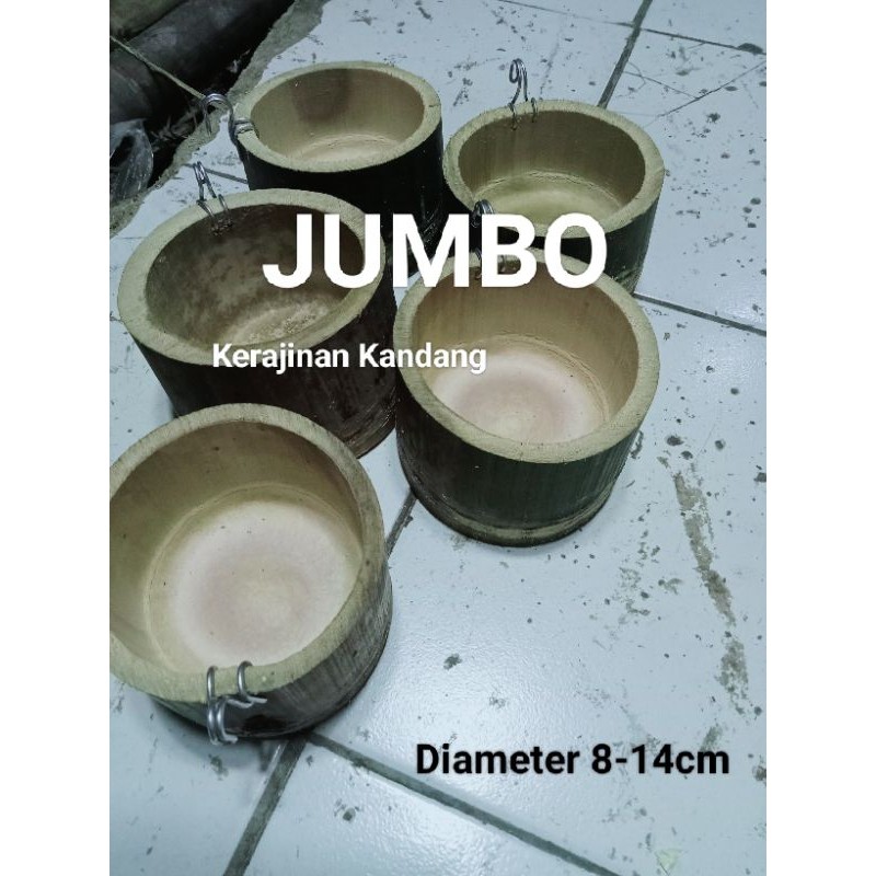 Jual Tempat Makan minum Ayam ukuran JUMBO | Wadah pakan ternak Dari Bambu Gombong | Shopee Indonesia