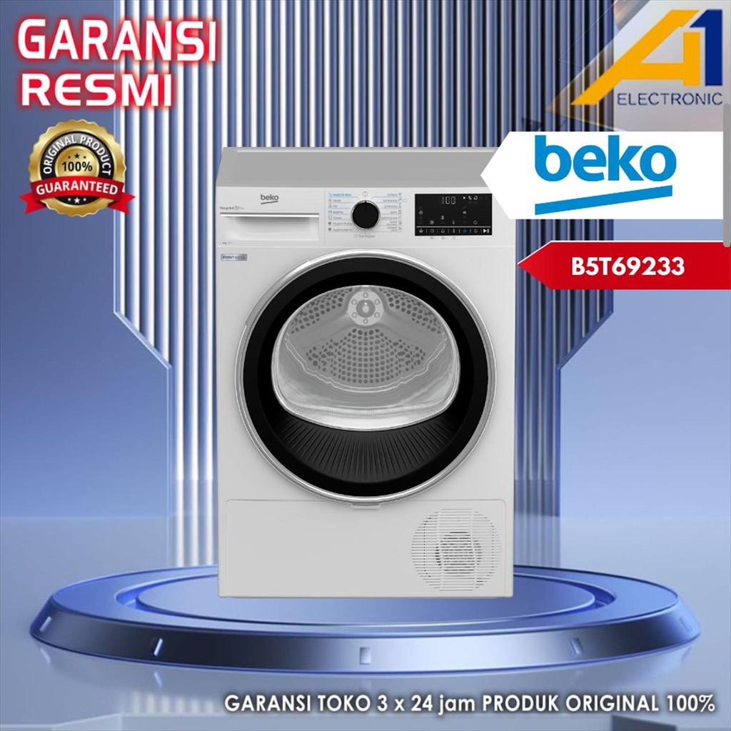 Jual Dryer BEKO B5T69233 / B5T 69233 Mesin Pengering Pakaian 9 Kg Heat ...