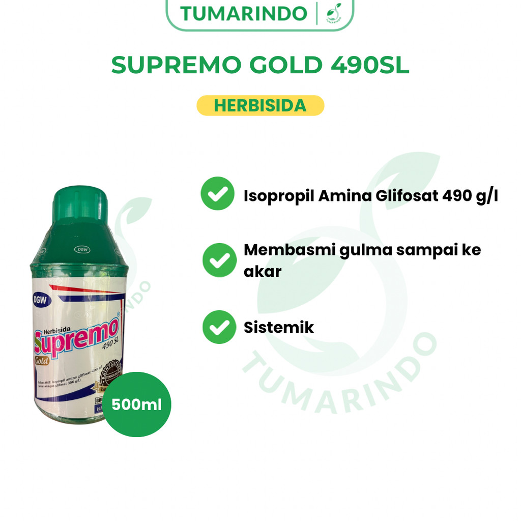 Jual Supremo Gold 490sl 500ml Herbisida Sistemik Mengendalikan Gulma ...